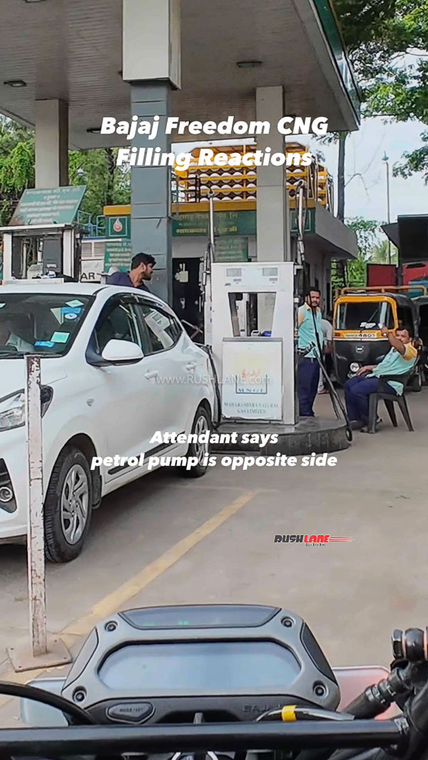 Bajaj Freedom 125 CNG Tank Filling Viral Public Reactions Video : पहली ...