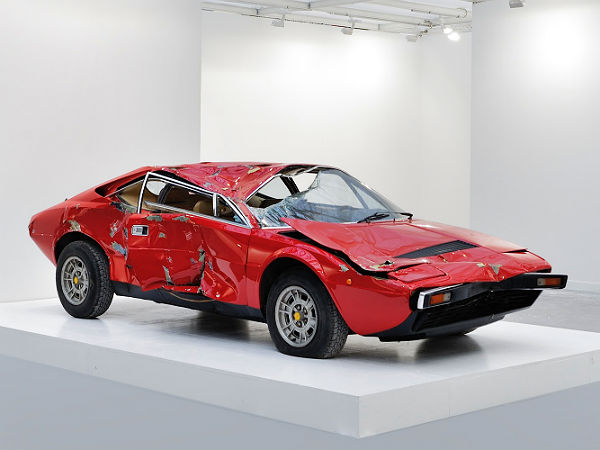 Crashed Ferrari Dino Sold As Art For $250,000 - DriveSpark