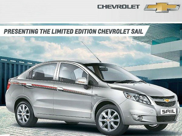 Chevrolet Sail Limited Edition; Price Starts At Rs 5.36 Lakhs ...
