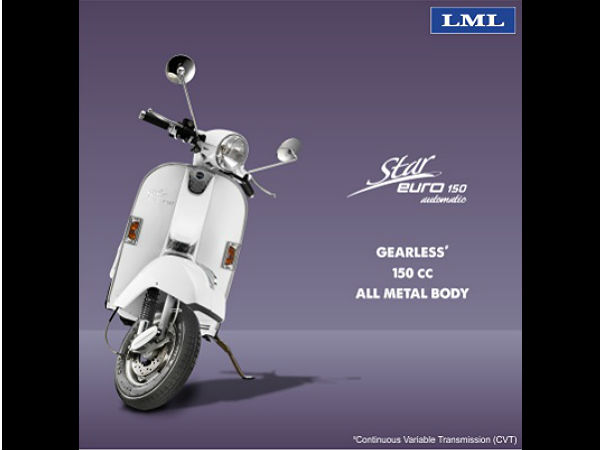 LML Star Euro 150cc Automatic Scooter Launched; Price Rs 54,014 ...