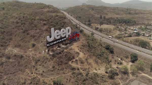 Largest Billboard In India: A Jeep Compass Ad On Mumbai-Pune Expressway ...