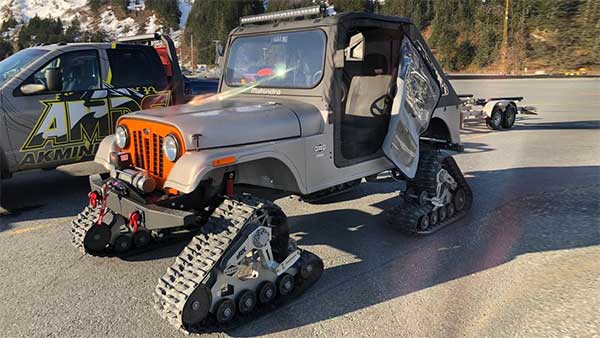 Mahindra Roxor With Tank Tracks Climbs A Ski Slope — Video - DriveSpark