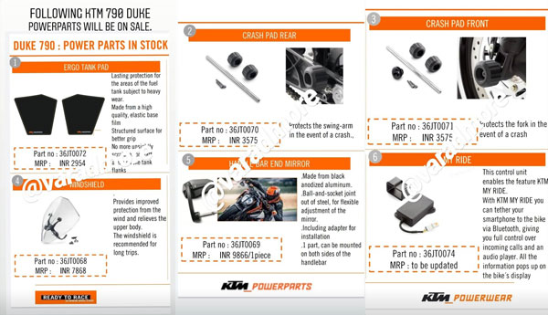 KTM Duke 790 Power Parts Revealed: Bar End Mirrors, Windscreen & More ...
