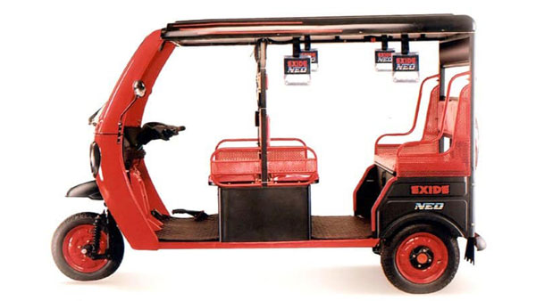 Exide Neo Electric Rickshaw Unveiled In India: Features Rear-View ...