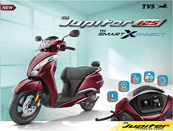 TVS Jupiter 125 SmartXonnect Launched At Rs 96,855 - Specs| Features| Images - DriveSpark News