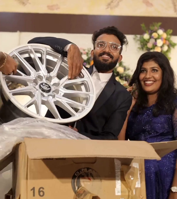 Unique Wedding Gift: Couple Surprises Bride and Groom with Multi-Spoke ...