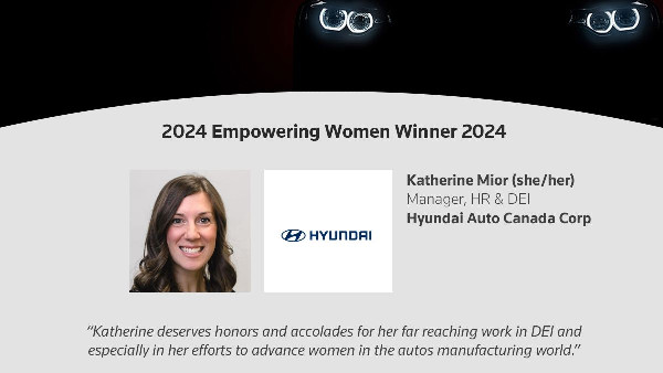 Katherine Mior Of Hyundai Canada Wins Empowering Women Award In ...