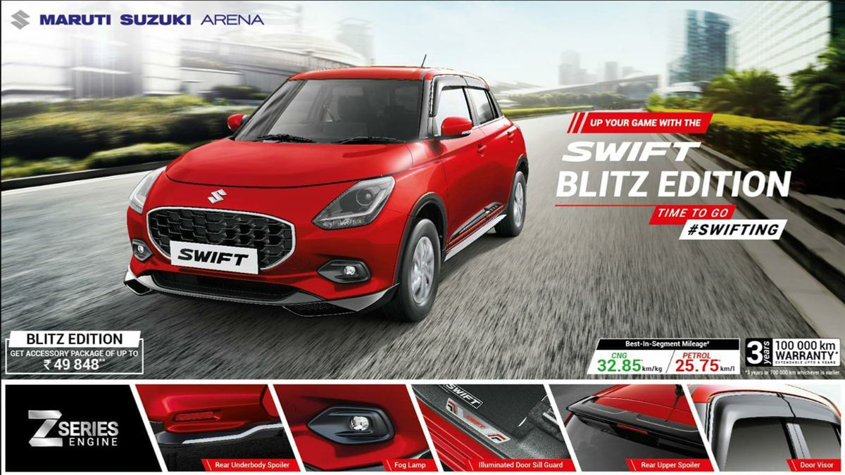 Maruti Suzuki Swift Blitz Edition: What Makes It Special? - DriveSpark News