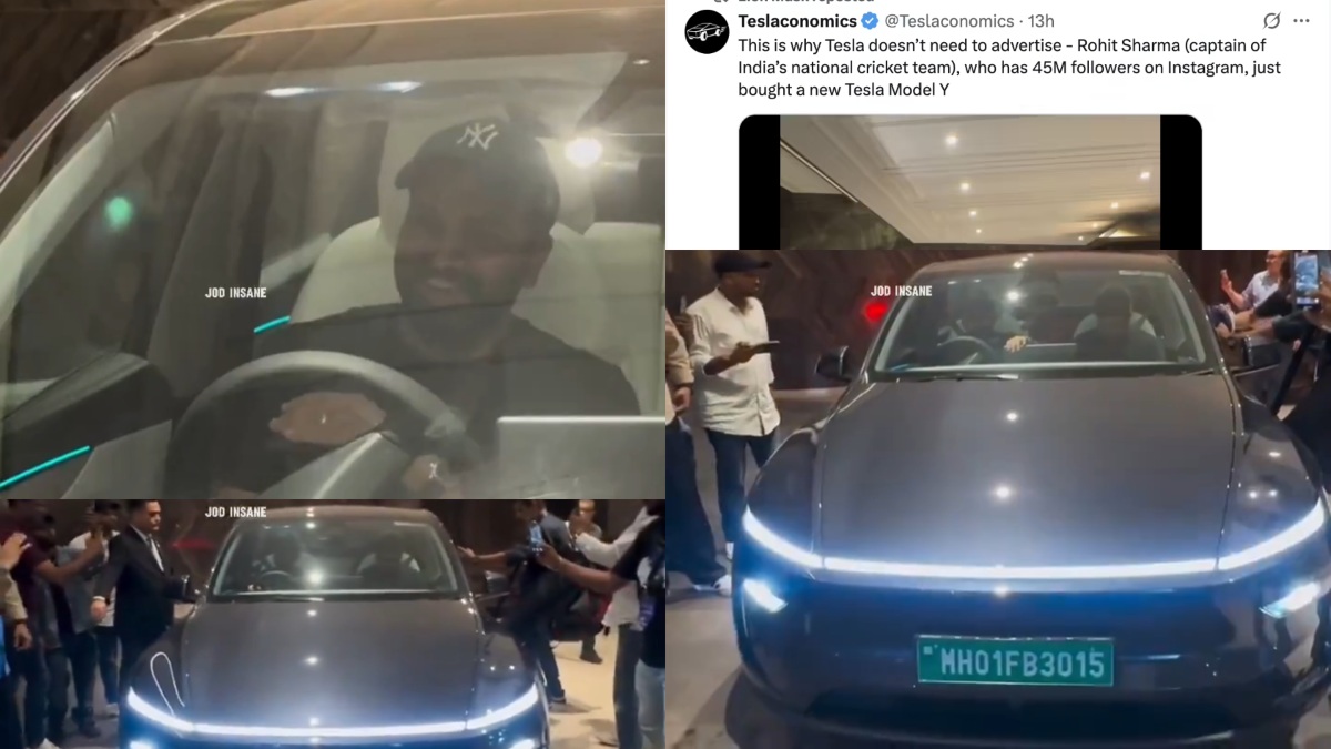 Rohit Sharma buys Tesla Model Y With Special Plate - Elon Musk Reacts ...