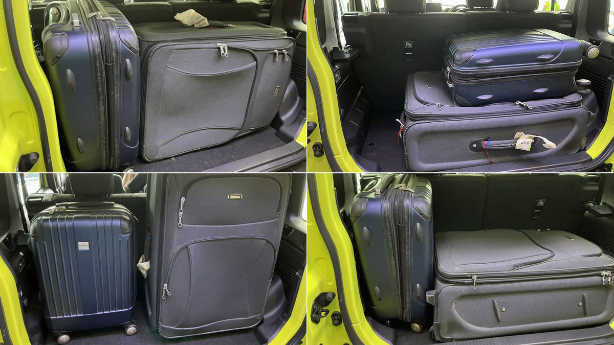 Jimny Boot Space இவ்வளவு பெருசா? 2 பெரிய பெட்டி வச்சும் இன்னொரு சின்ன ...