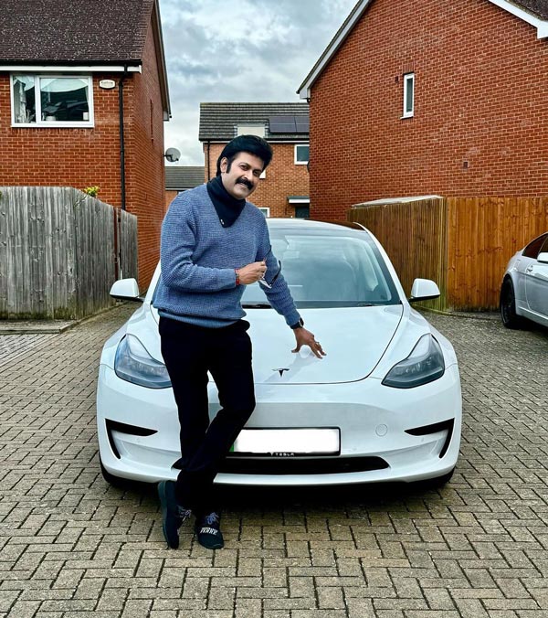 Actor Manoj K Jayan Owns Tesla Model 3 Electric Car : 1980களில் பிசியாக ...