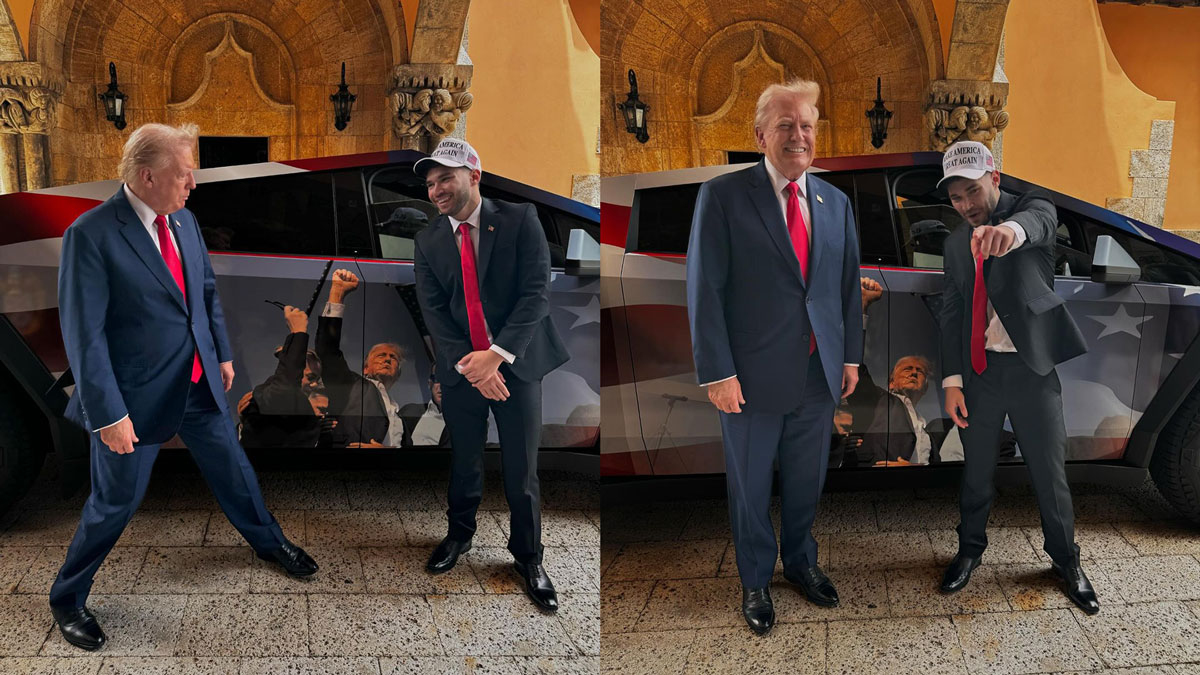 Donald Trump Gets Tesla Cybertruck As Gift : டிரம்ப்புக்கு ...