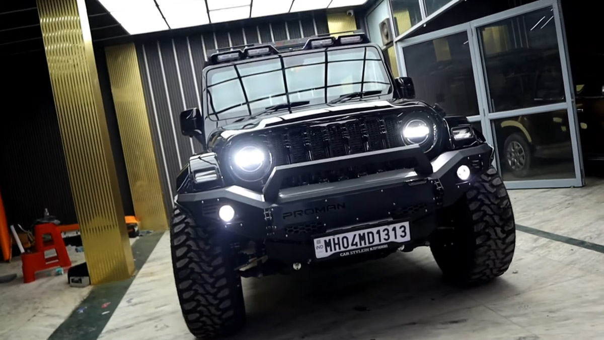 Mahindra Thar With 22-inch Wheels : மஹிந்திரா வாகனம் இது என்று சொன்னால் ...