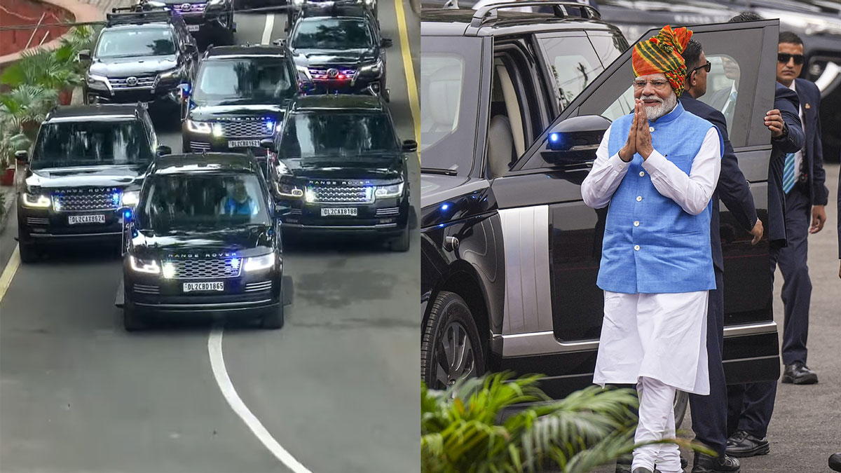 PM Modi Range Rover Sentinel - இன்று செங்கோட்டையில் கொடி ஏற்ற பிரதமர் ...