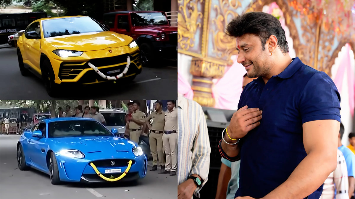 Darshan Celebrates Diwali Pooja With Luxury Cars: ஜெயிலில் இருந்து வந்த ...