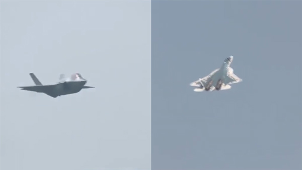 US F-35 And Russian Su-57 Fighter Aircraft Showcased In Aero India 2025: ஓசூர் அருகே மக்களை ...